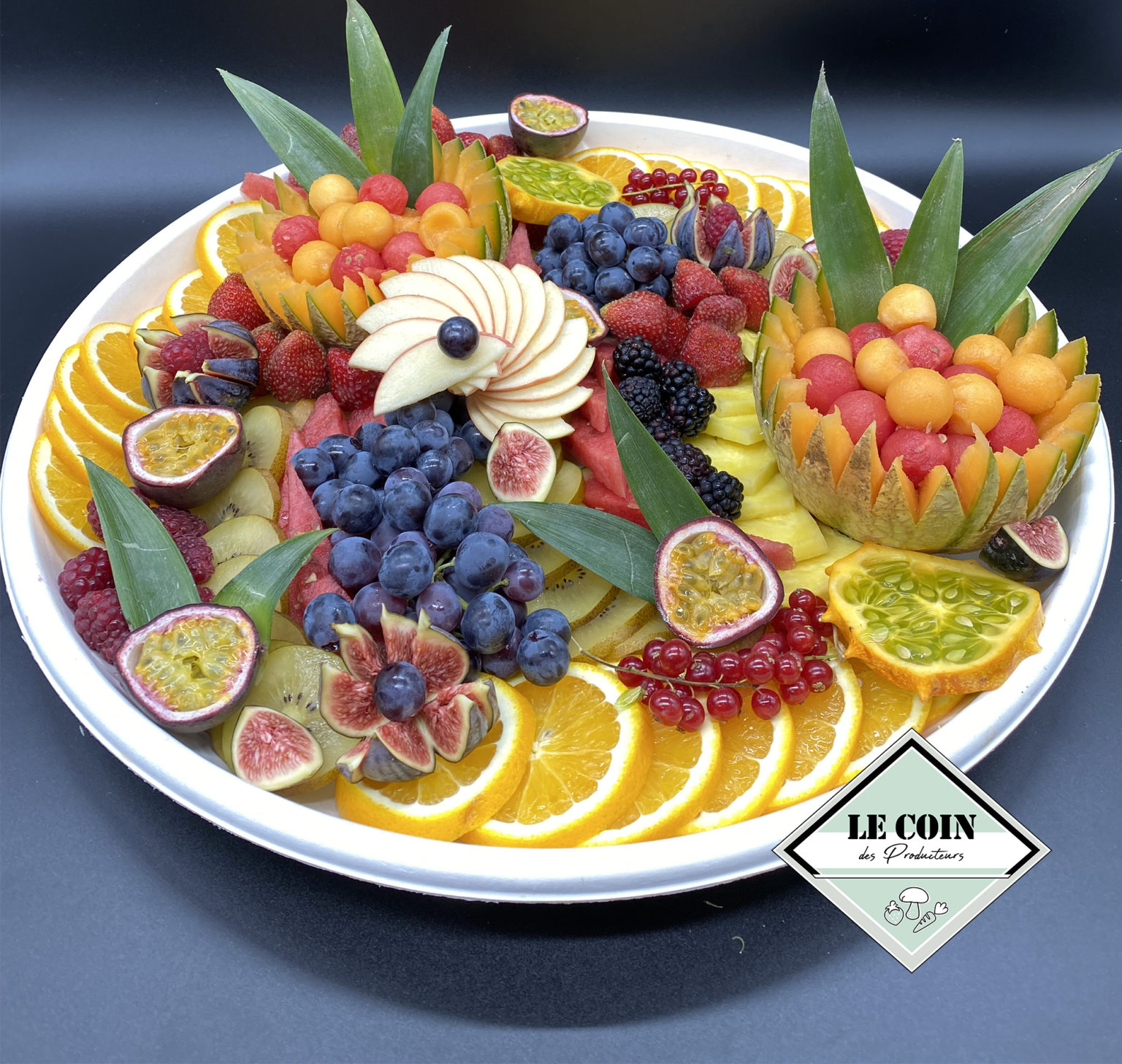 plateau de fruits coupés - LE COIN DES PRODUCTEURS